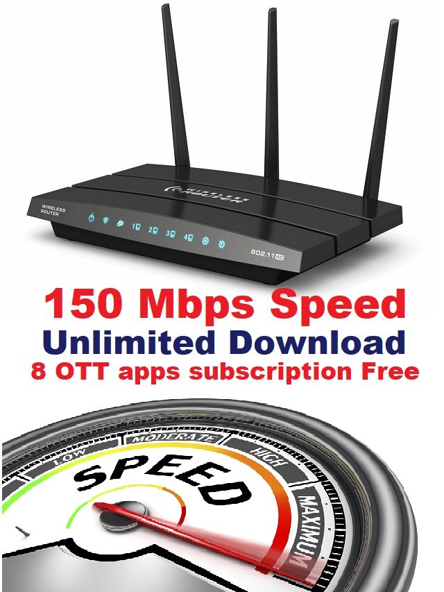 World's best internet plan! 2000GB data, Free 8 OTT apps subscription ...